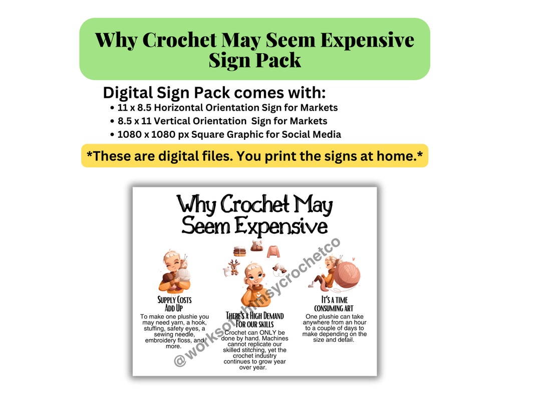 Why Crochet May Seem Expensive Sign for Markets - Price Explanation ...