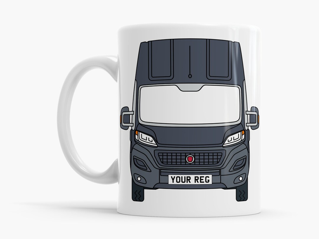 Fiat Ducato Camper Van Mug Multiple Colours Personalised Plate Gift Box ...