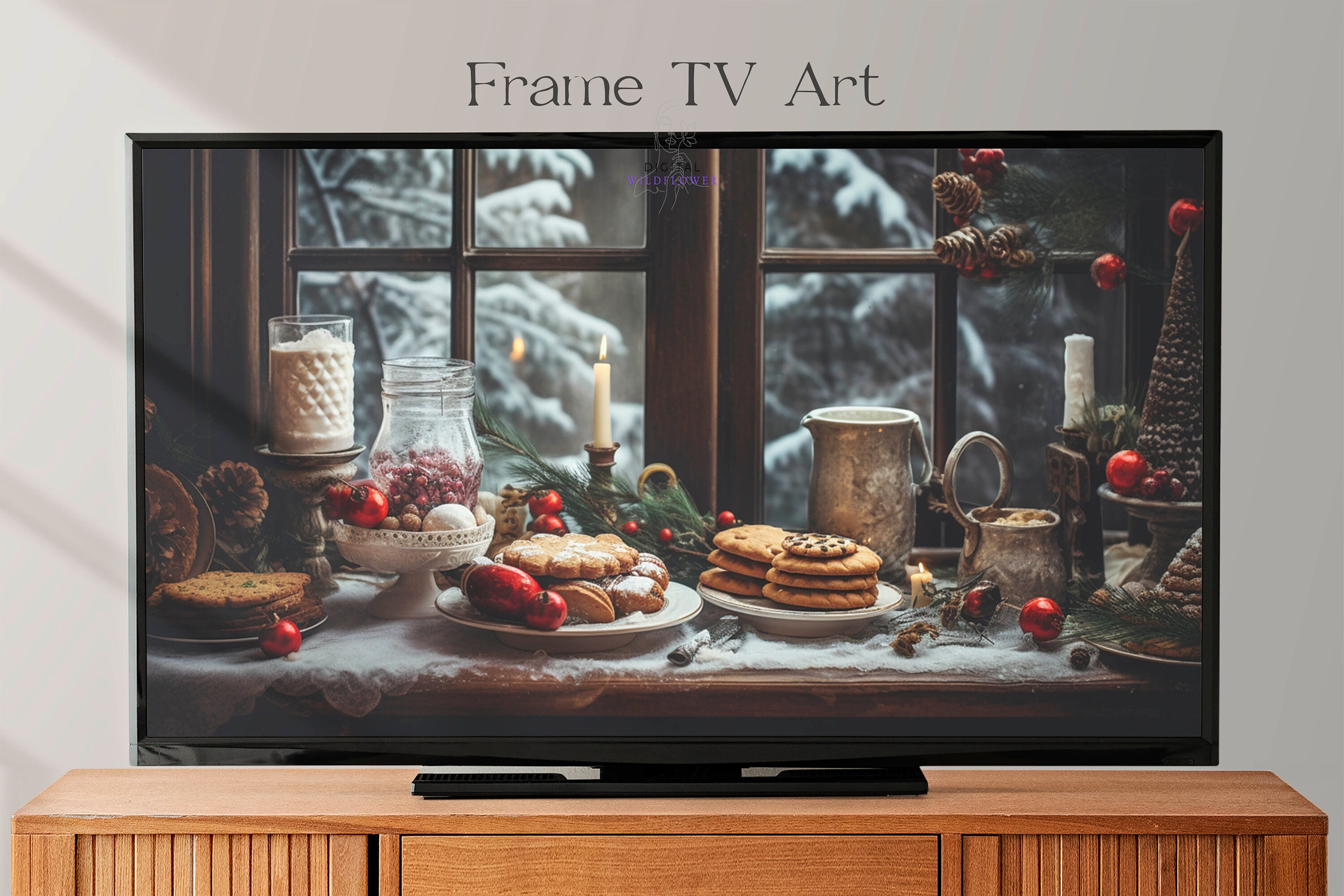 Samsung Frame TV Art 4k Ultra HD TV Frame Art Christmas Tv Art Set of 2 ...