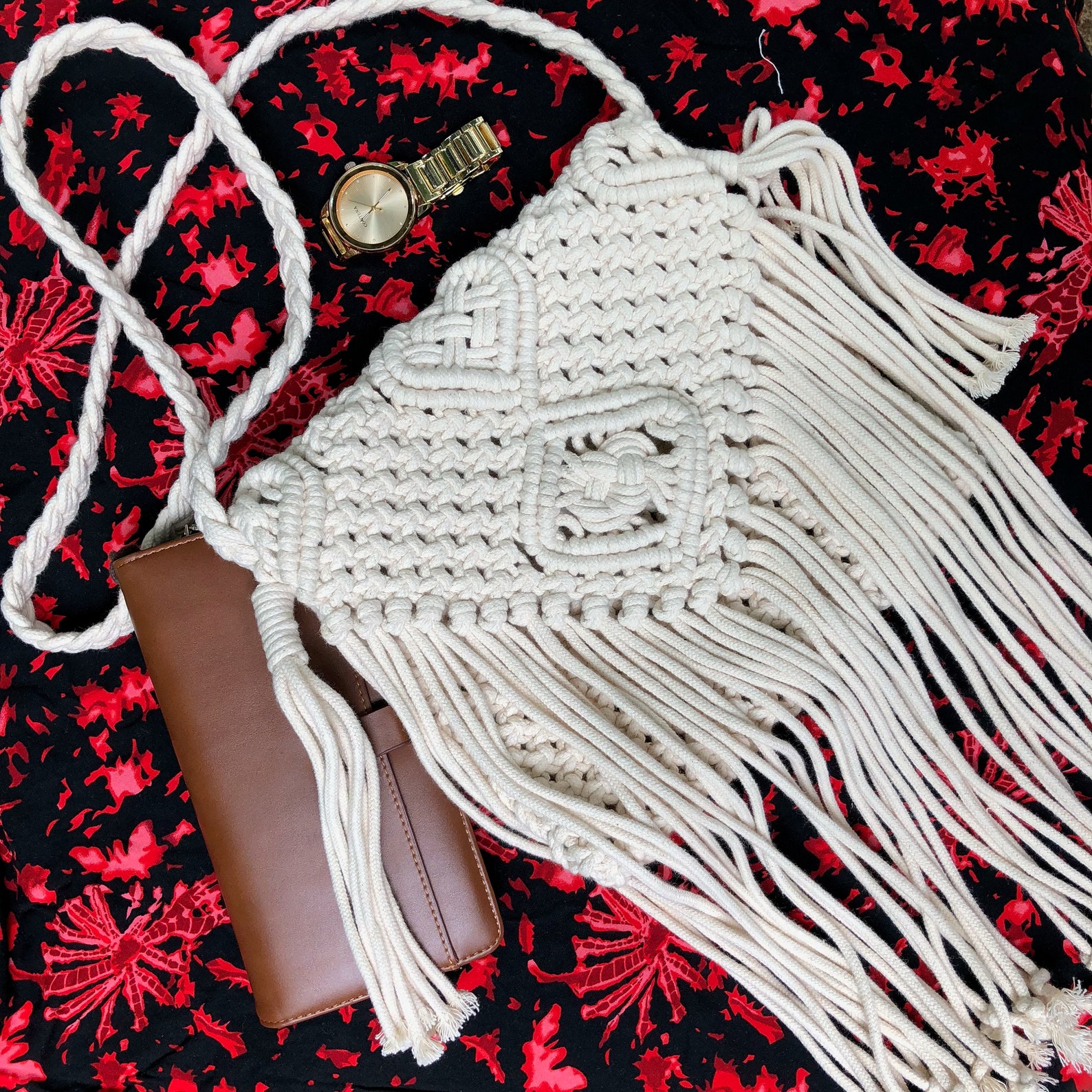 Handmade Macrame Shoulder Bag - Etsy