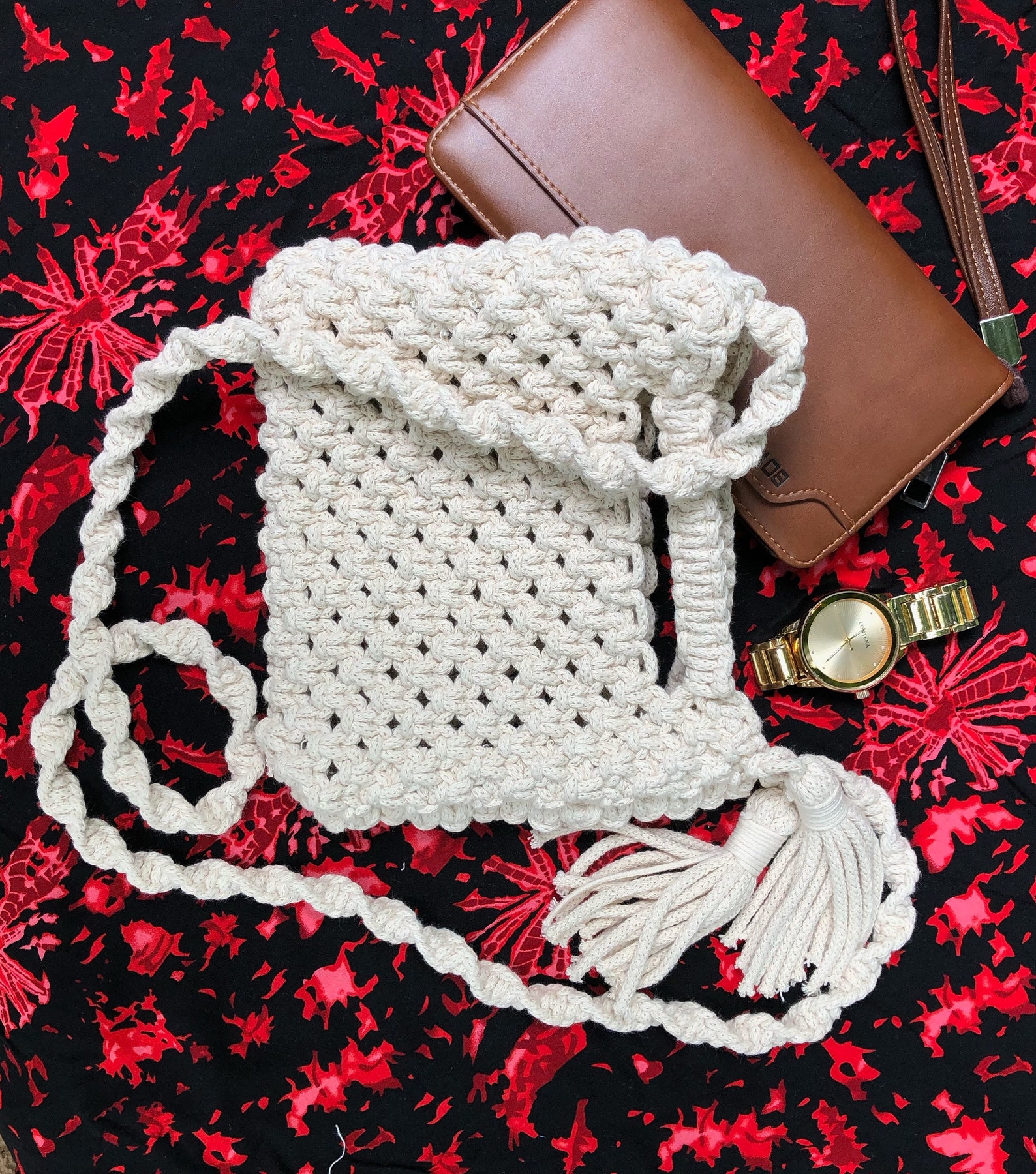 Handmade Macrame Shoulder Bag - Etsy