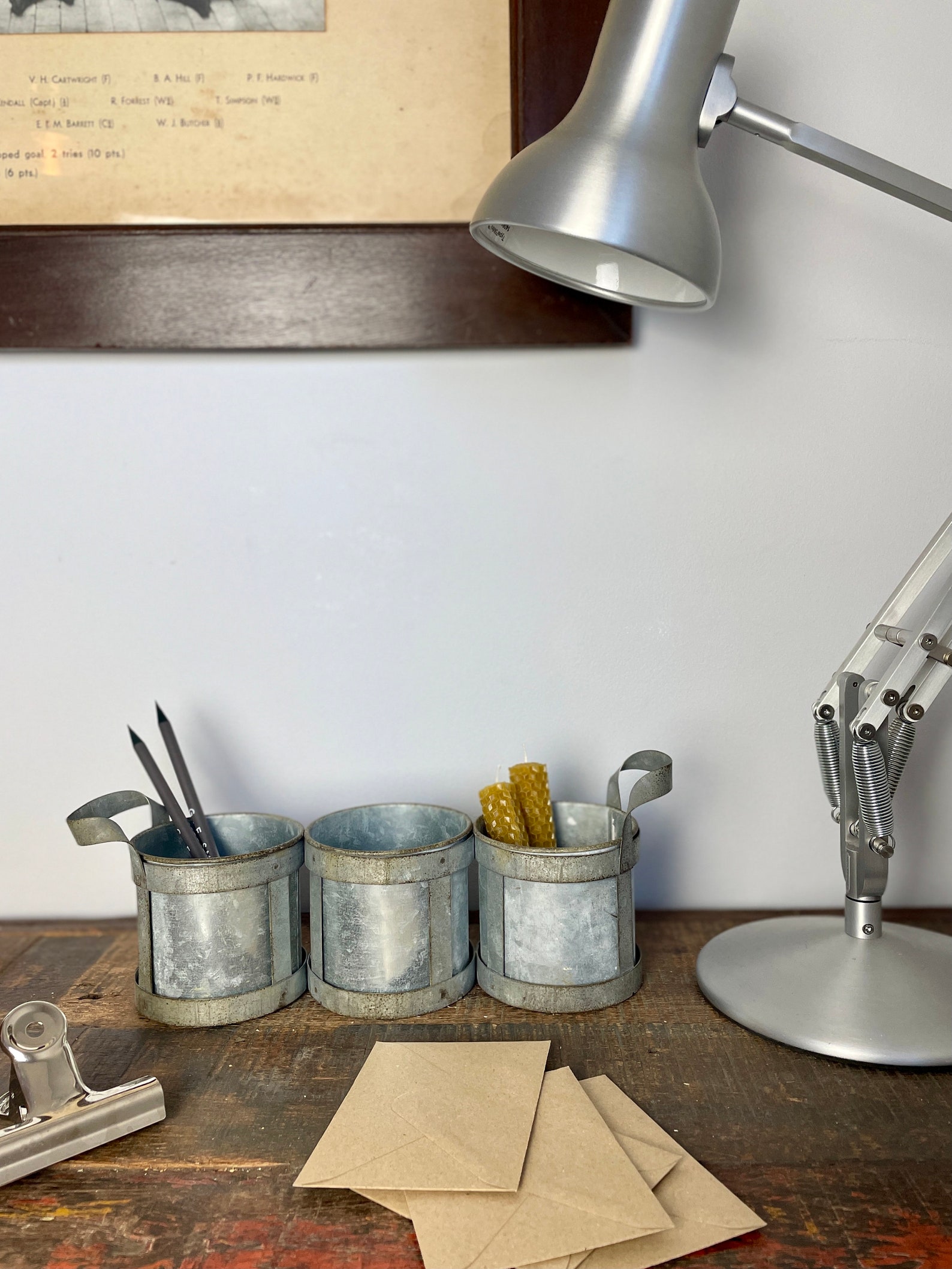 Industrial Pot Trio | Zinc Storage Container | Rustic Planter ...