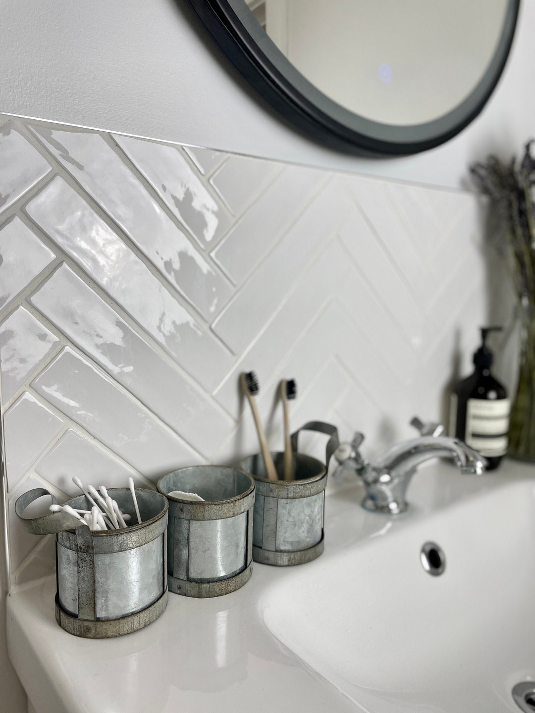 Industrial Pot Trio | Zinc Storage Container | Rustic Planter ...