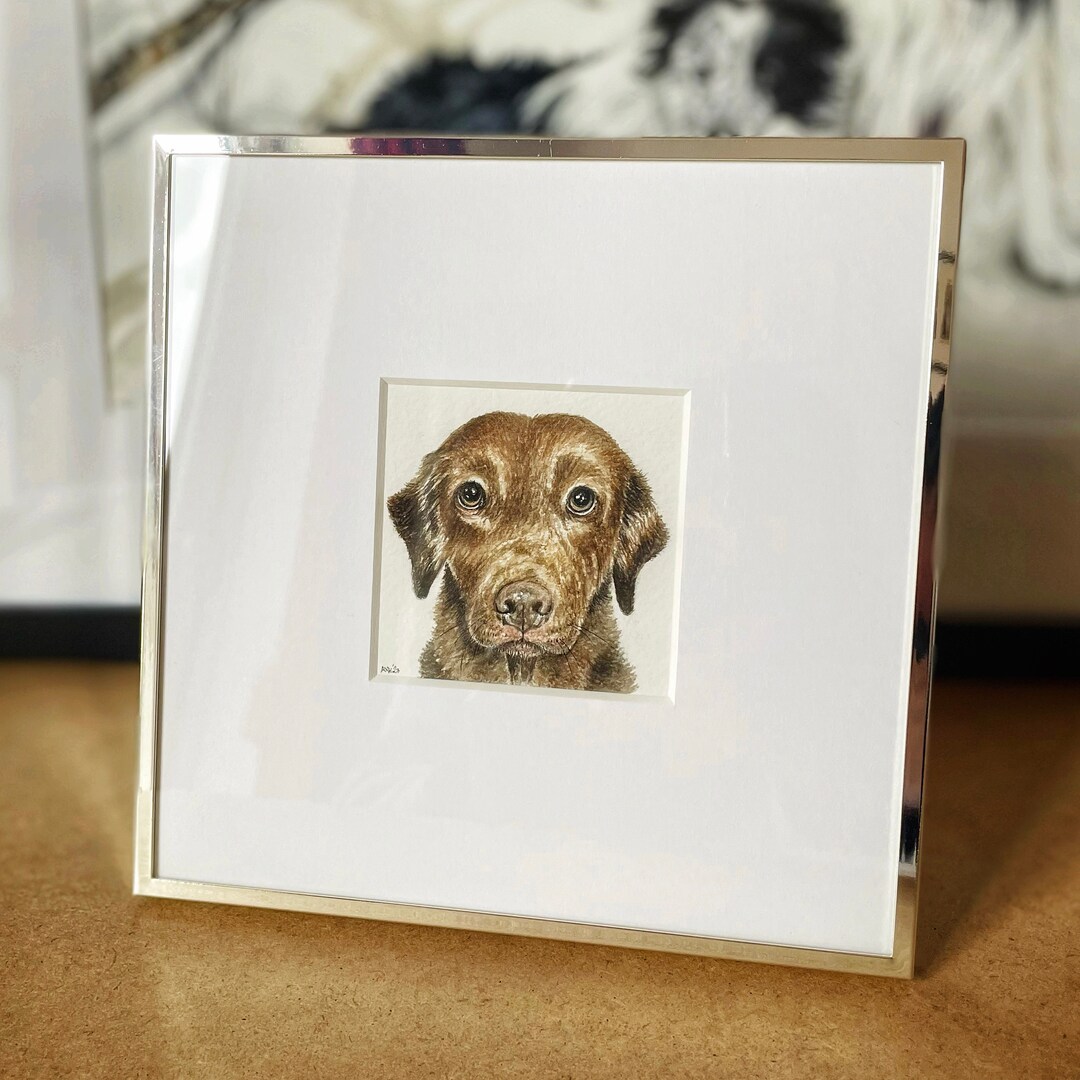 Mini Watercolour Portraits - Silver Plated Frame - Etsy