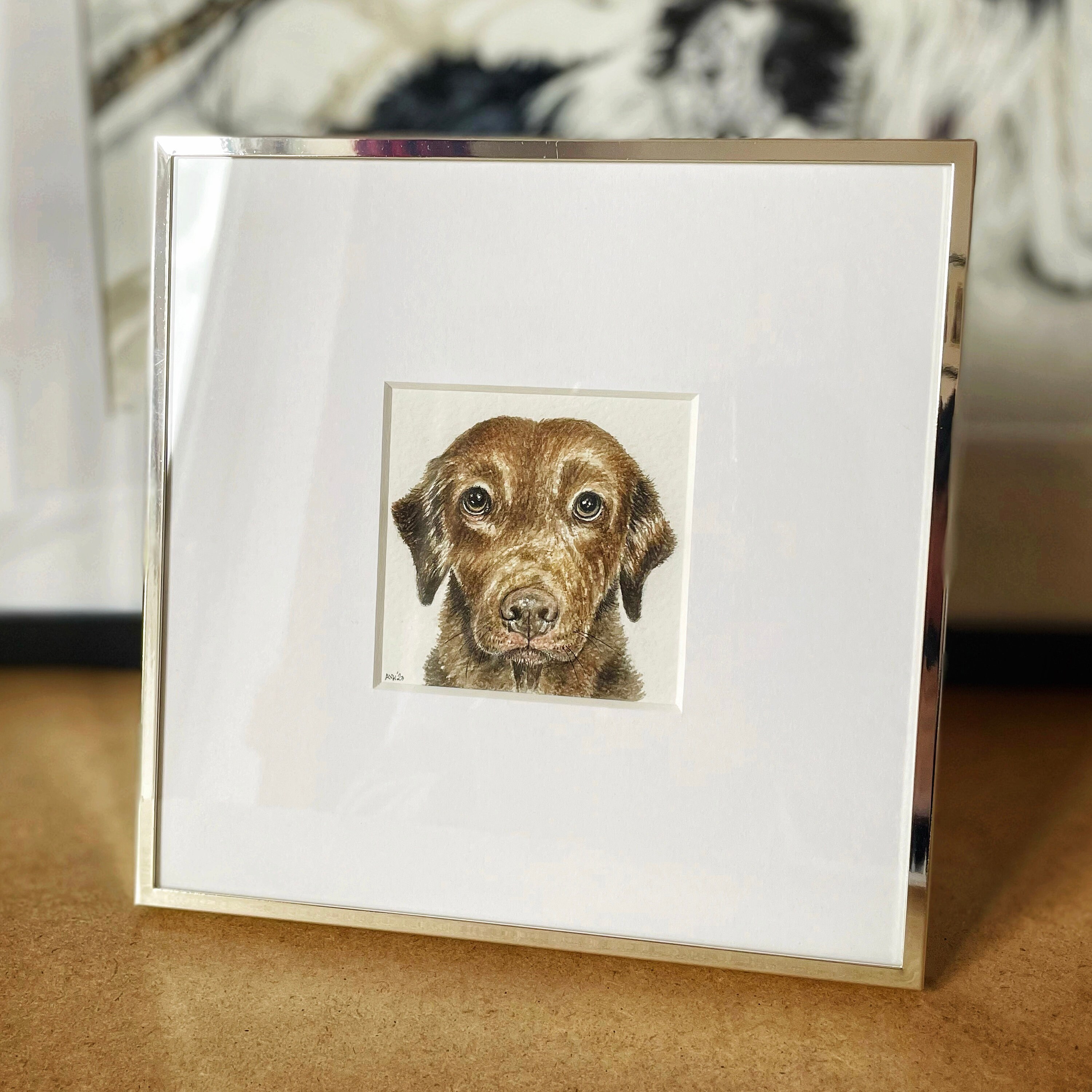 Mini Watercolour Portraits - Silver Plated Frame - Etsy