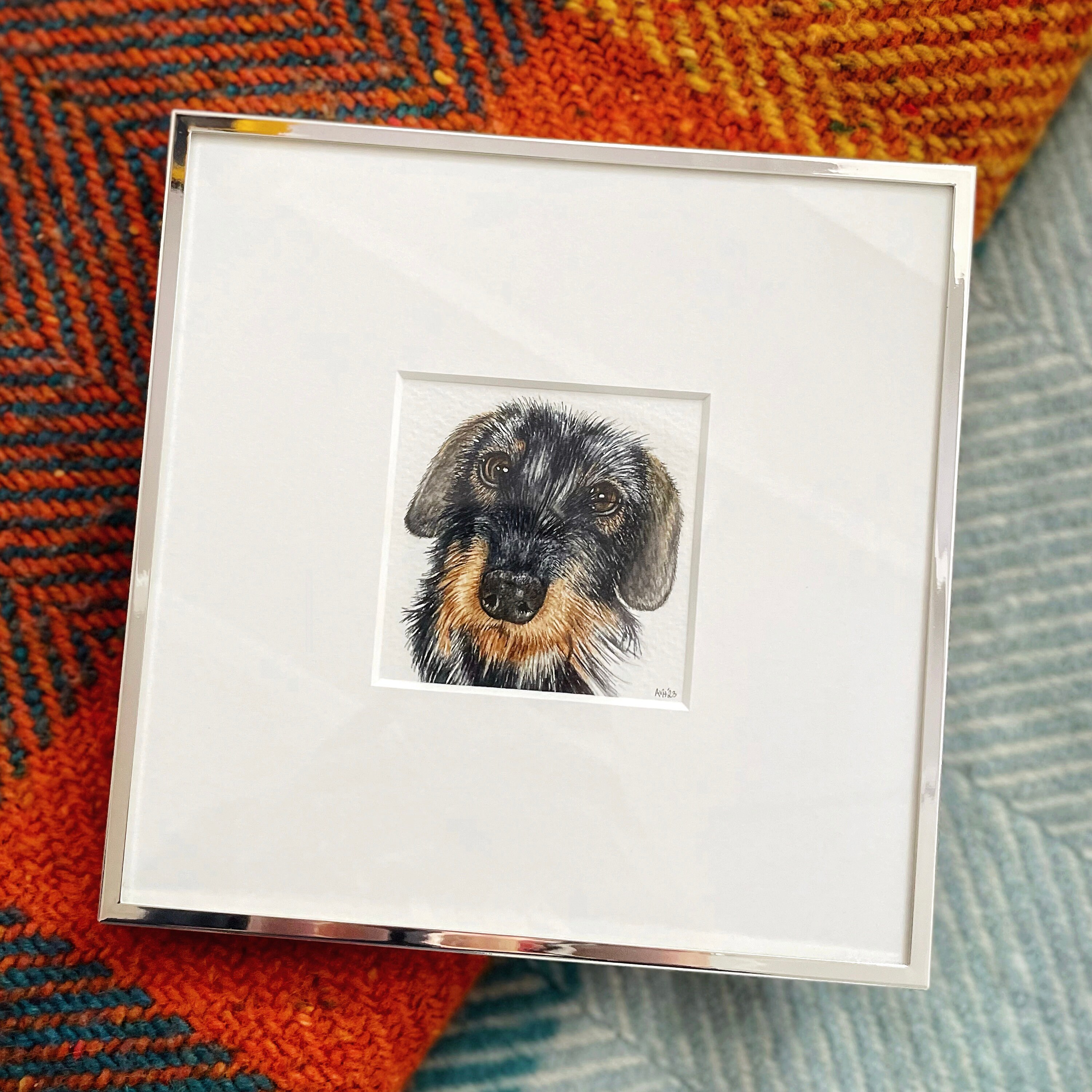 Mini Watercolour Portraits - Silver Plated Frame - Etsy