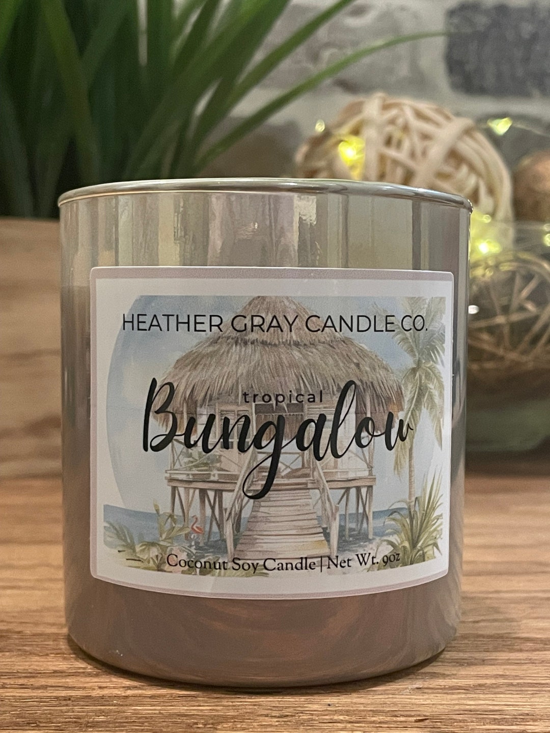 Tropical Bungalow - Hand-poured Coconut Soy Candle - Passionfruit ...