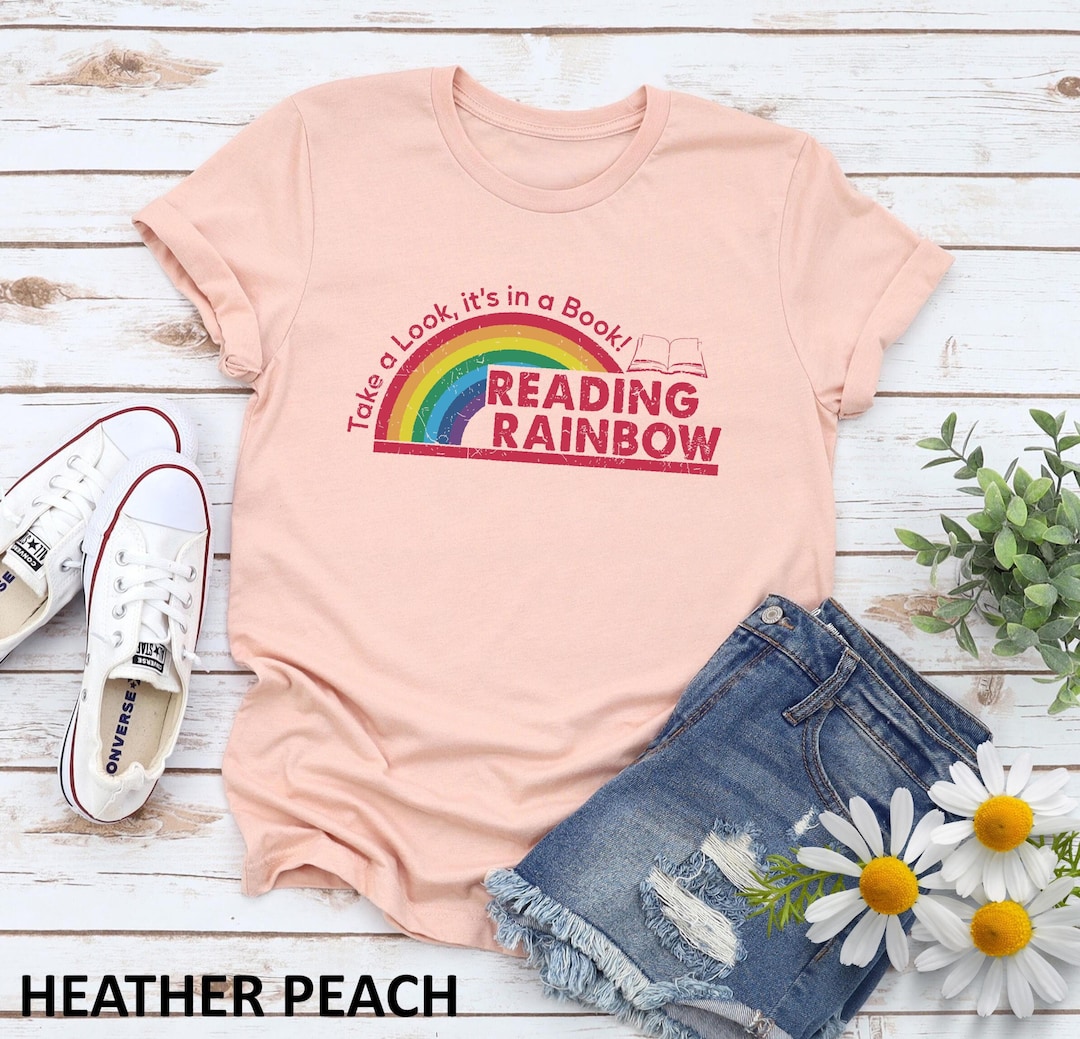 Reading Rainbow T-shirt: Retro Book Lover Shirt - Etsy