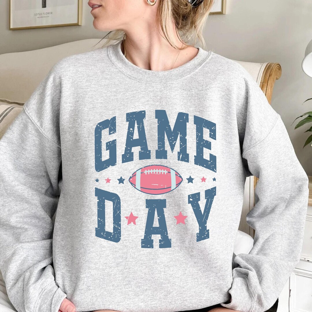 Game Day Sweatshirt: Women's Football Sweater, Trendy Mom Tee - Etsy