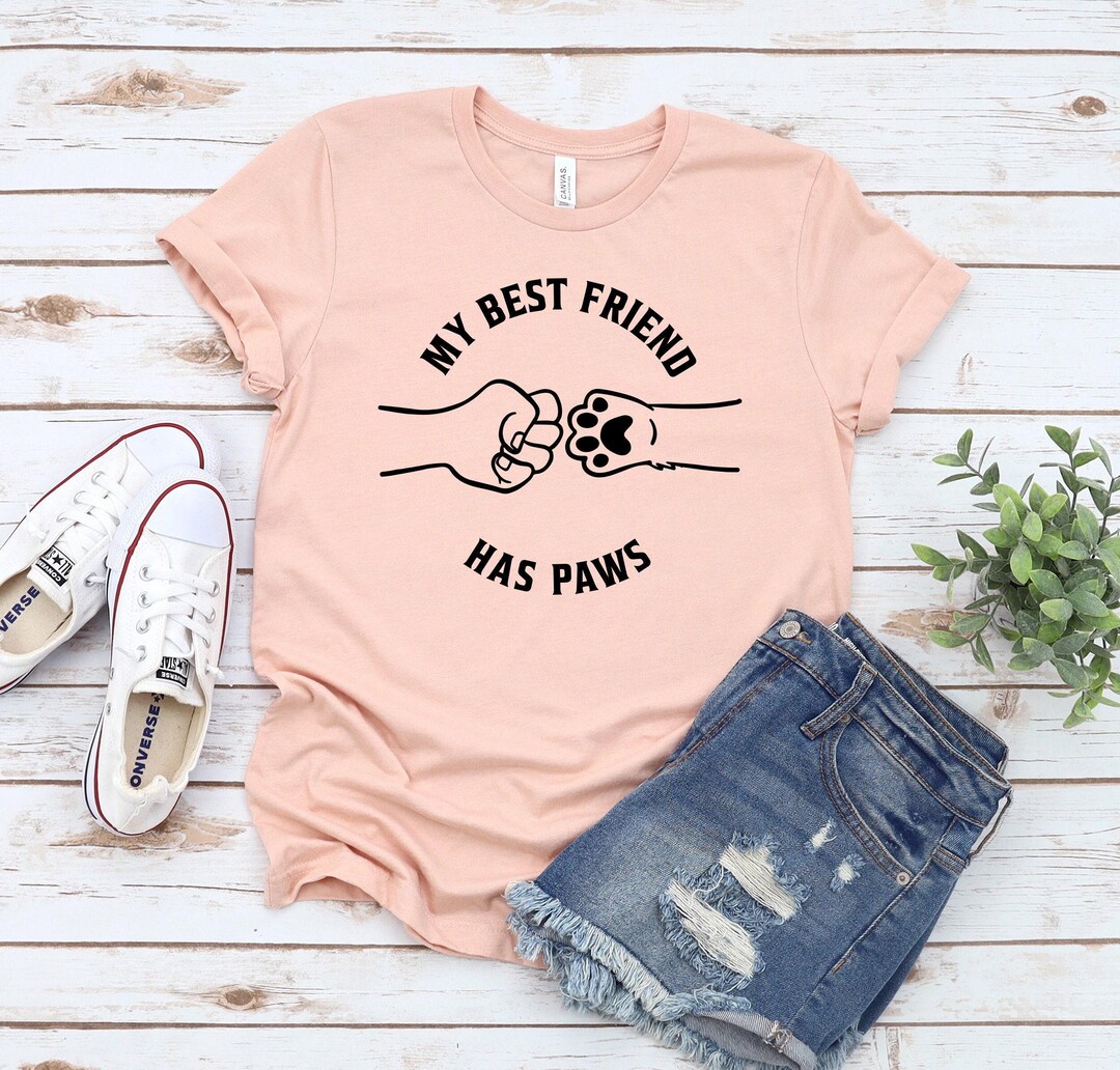 Dog Paw Fist Bump Tee, Pet Lover Gift - Etsy