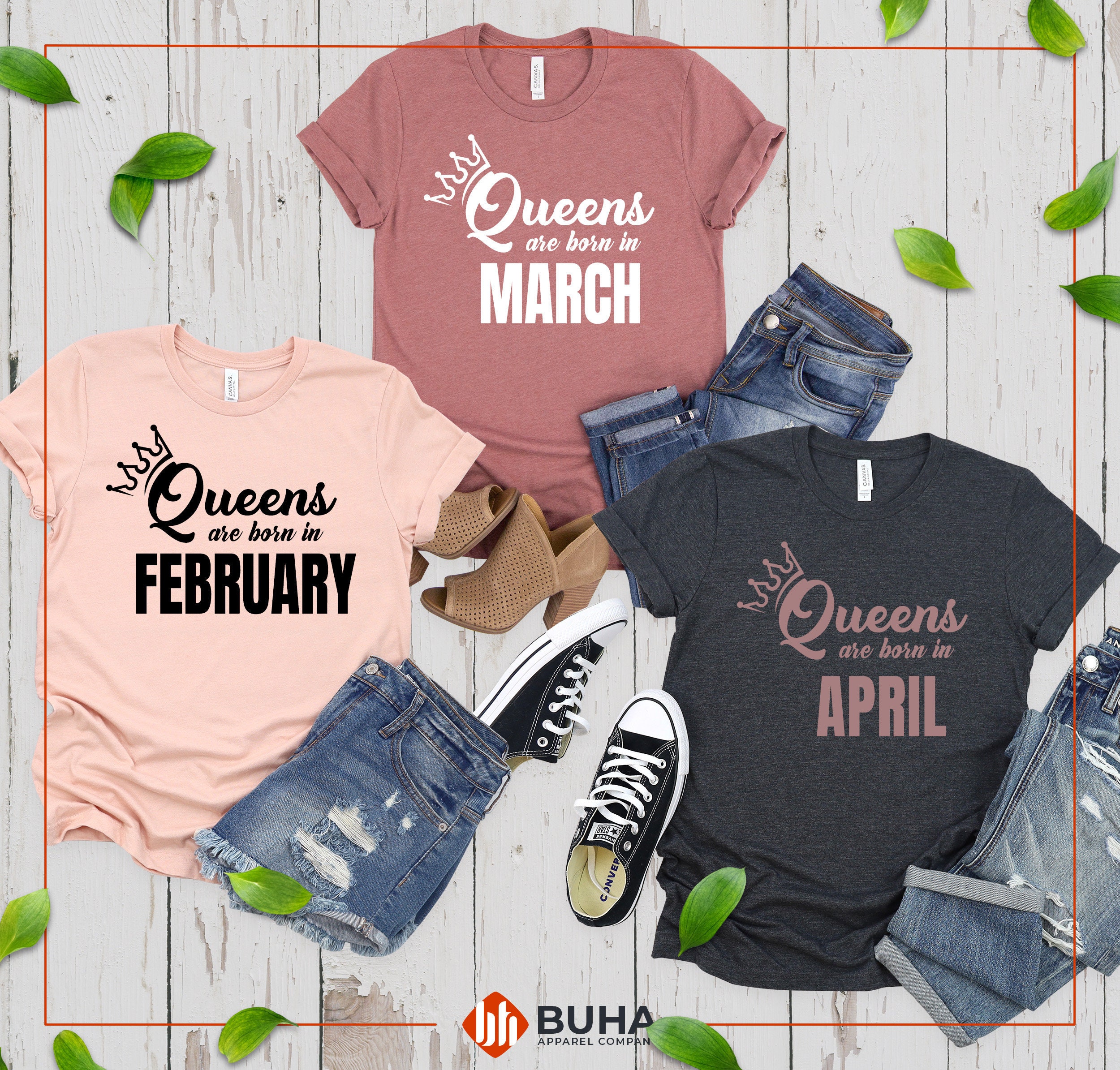 Queens Are Born In Shirts Custom Birthday Queen Shirt-All 12 | Etsy