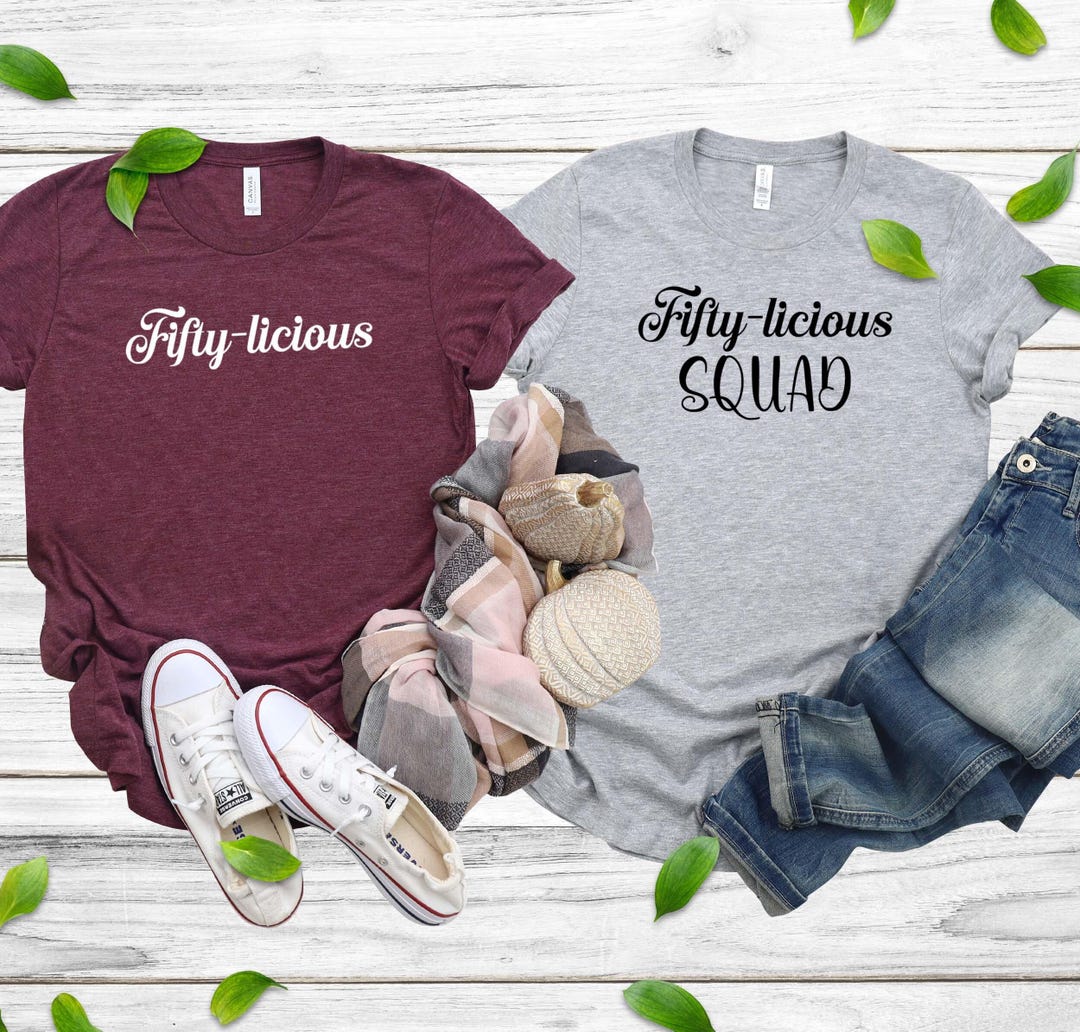 Fifty-licious 50th Birthday T-shirt: Unisex Cotton Tee - Etsy