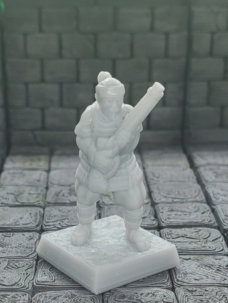 Samurai, Ronin, and Ashigaru 28mm Dungeons and Dragons Pathfinder Resin ...