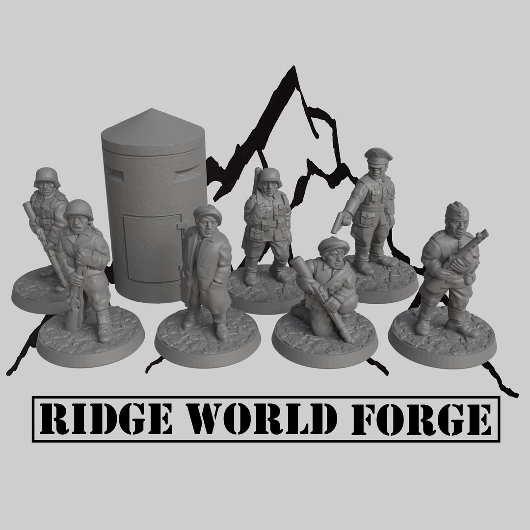 WW2 Era USA, USSR, German, and Resistance Soldiers - 28mm - Dungeons ...