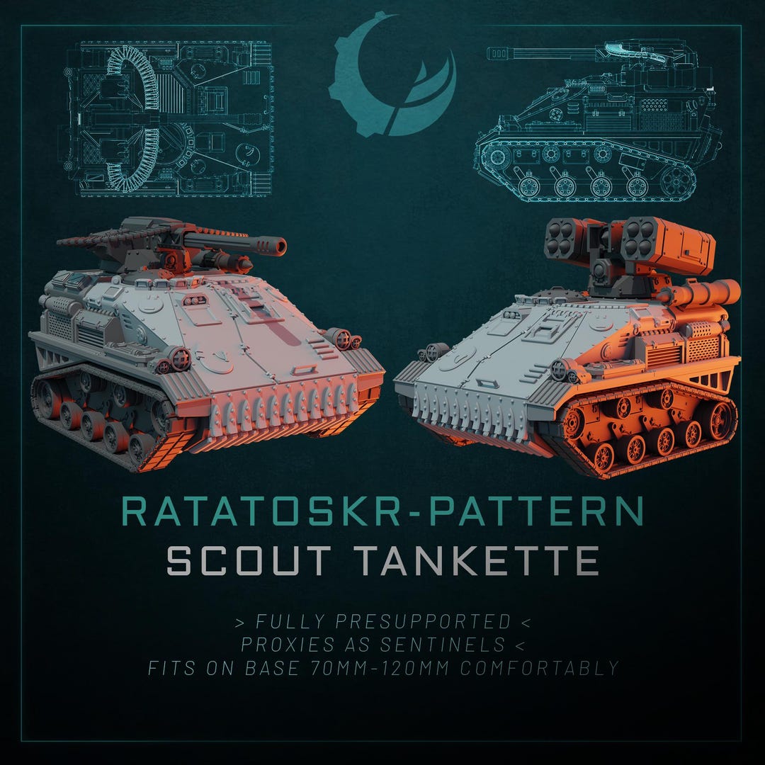 Ratatoskr-pattern Scout Tankette - Sci Fi/modern - Modular - Magnet ...