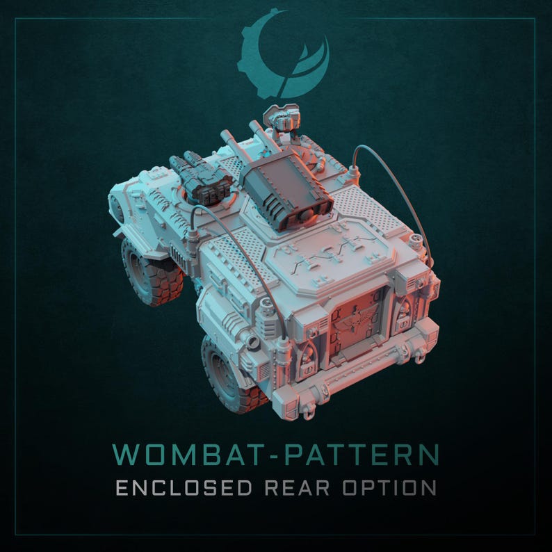 Wombat-pattern ATCV - Sci Fi/modern - Modular - Magnet Ready - Etsy