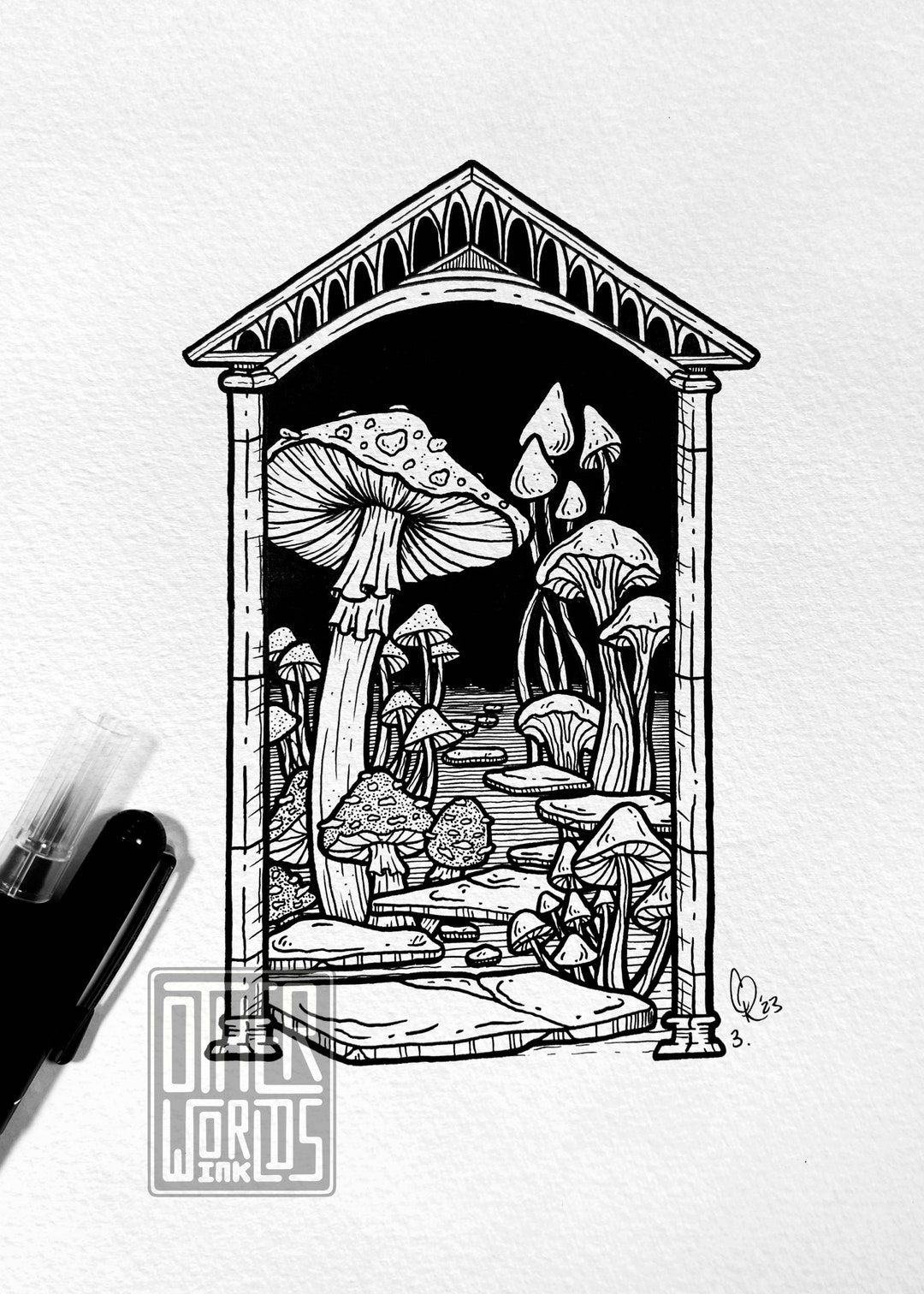 Path - Inktober 2023 Original - Etsy
