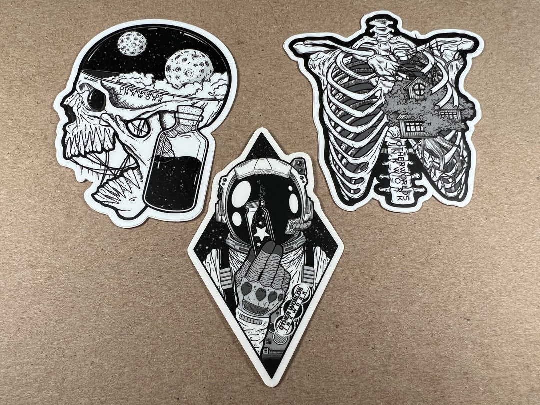 Black & White Sticker Pack FREE SHIPPING (pack of 3) - Etsy