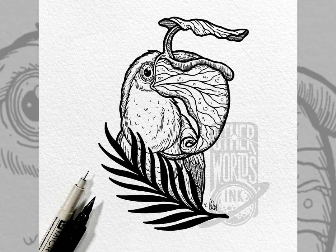 EXOTIC - Inktober 2024 Original Piece - Etsy