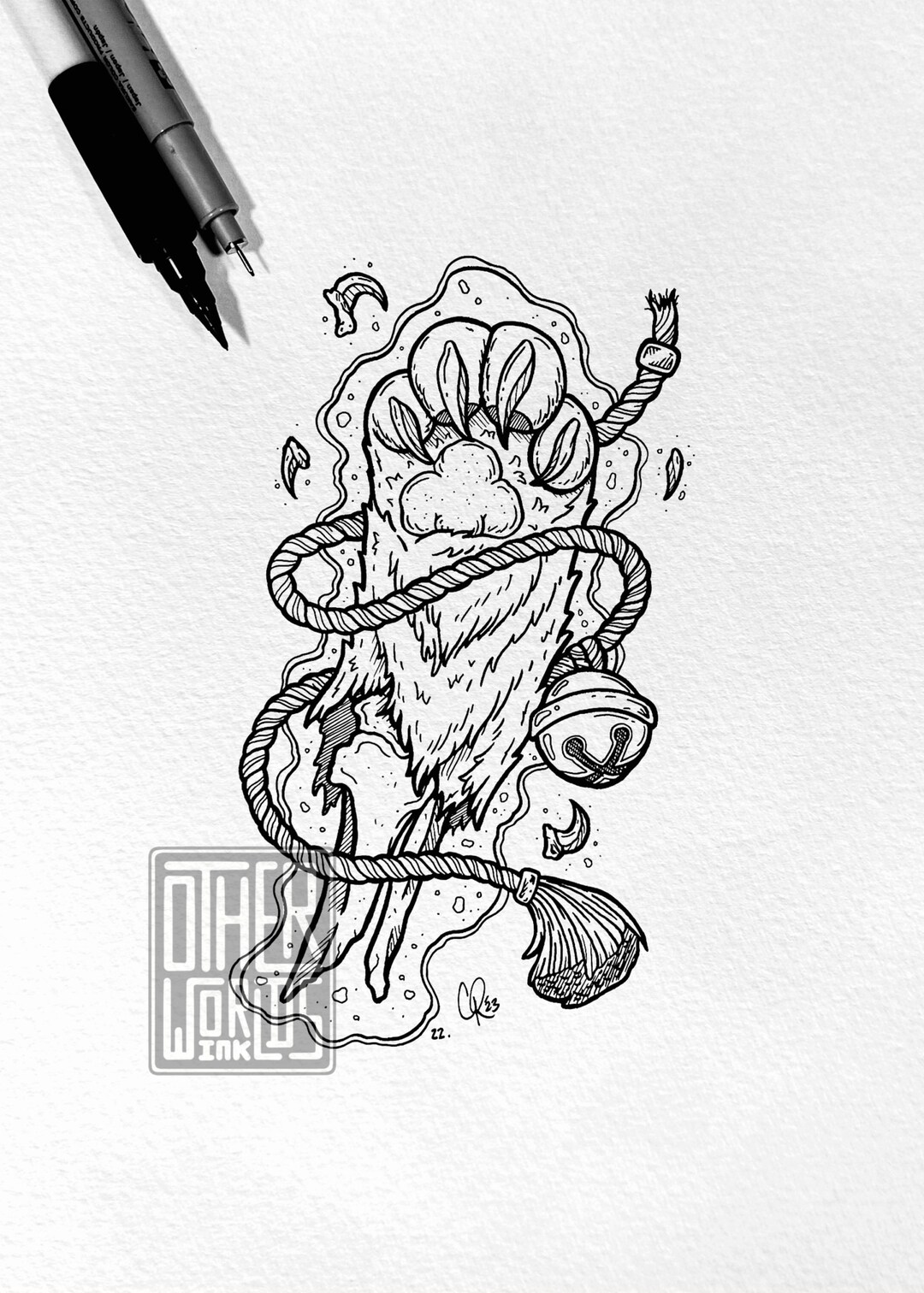 Scratchy Inktober 2023 Original - Etsy