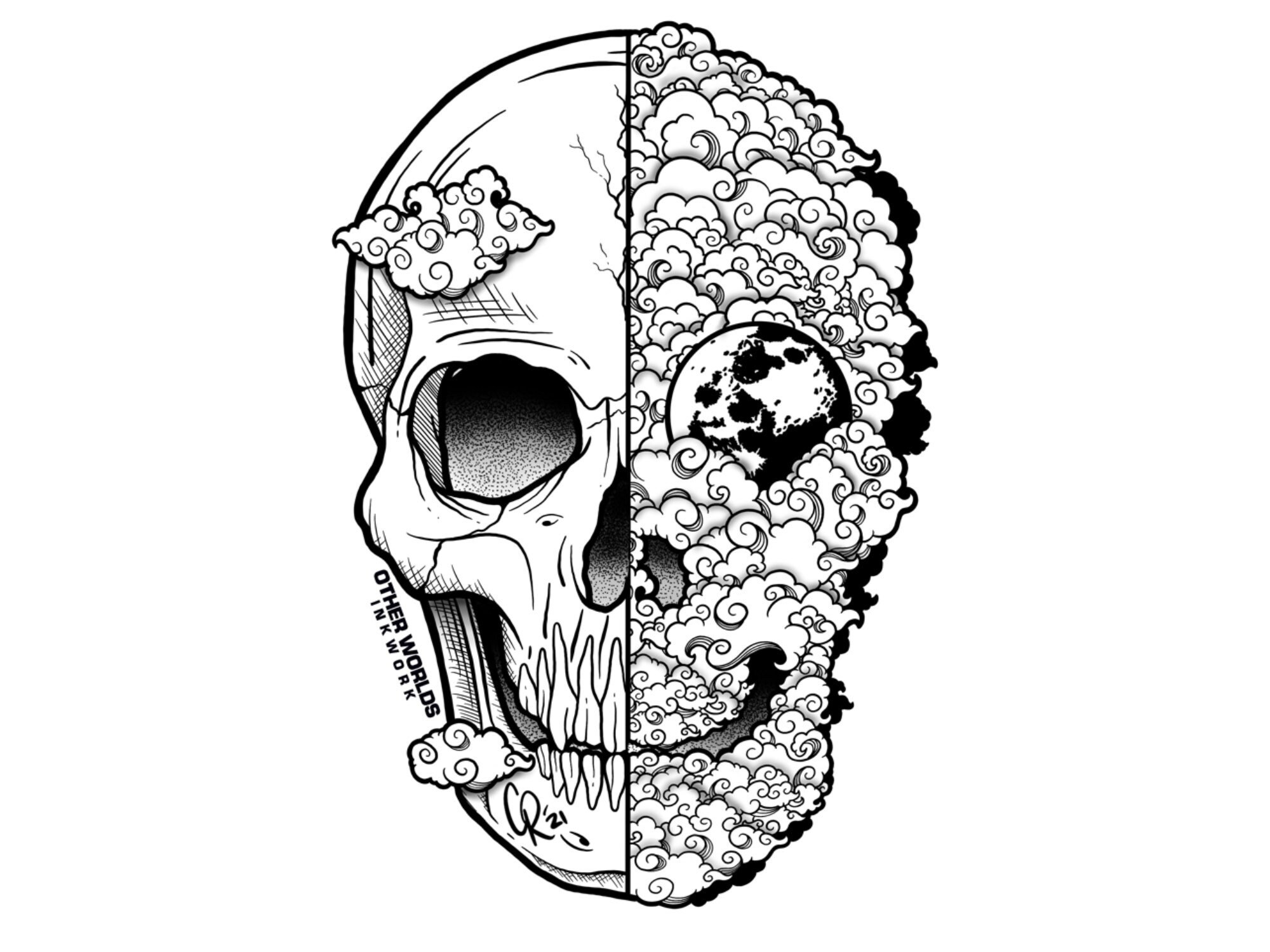 Clouded Head Original Print - Etsy