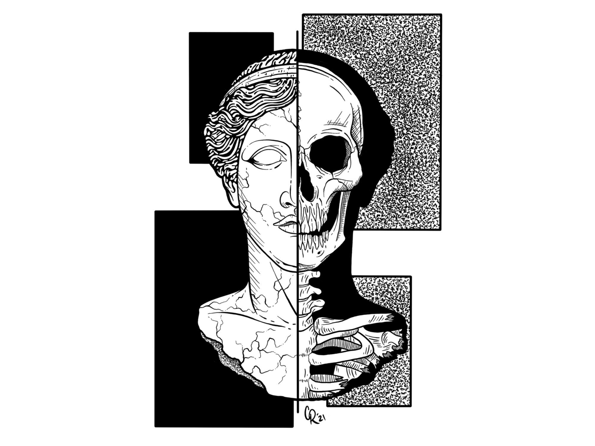 X-ray Statue Original Print - Etsy