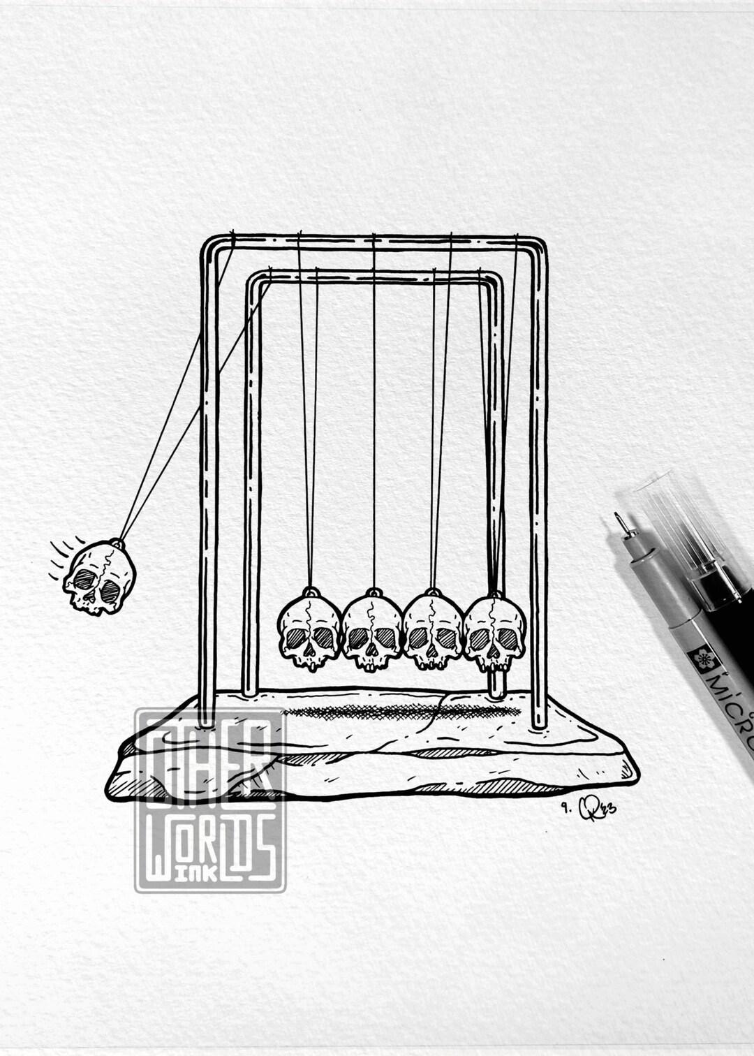 Bounce - Inktober 2023 Original - Etsy