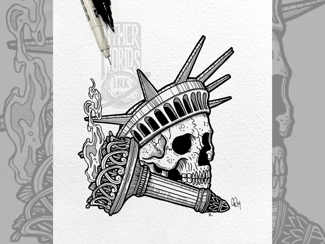 LANDMARK - Inktober 2024 Original Piece - Etsy