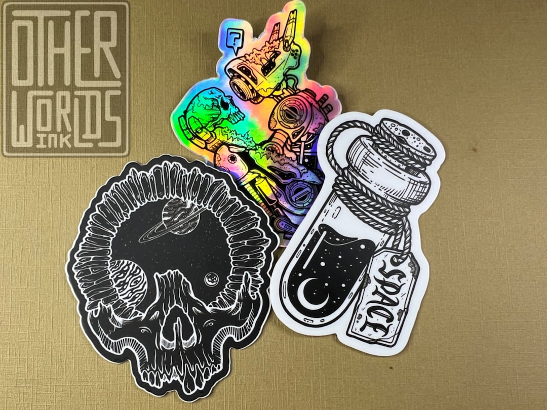 Sci-fi Sticker Pack FREE SHIPPING (pack of 3) - Etsy