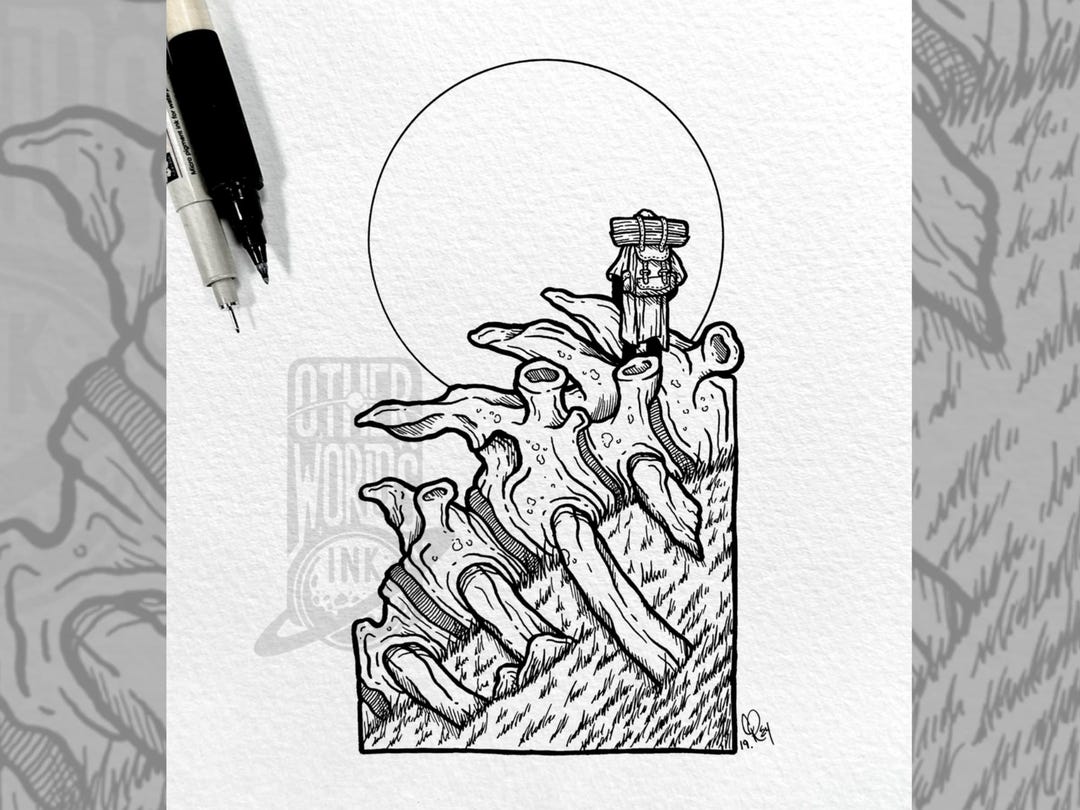 RIDGE - Inktober 2024 Original Piece - Etsy