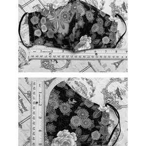 Asian Oriental Calligraphy Face Mask (black Gold Kanji) 100% Cotton ...