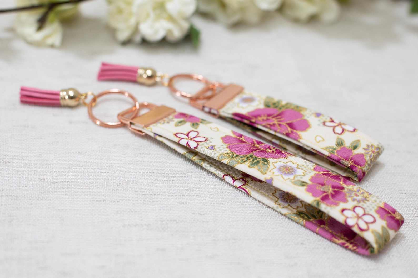 Asian Oriental Handmade Key Fob With Tassel (wristlet or Mini Size) - Etsy