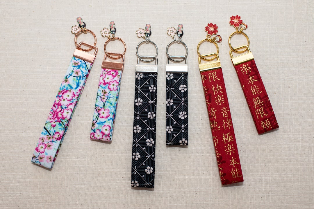 Asian Oriental Handmade Key Fob With Kawaii Charms (wristlet or Mini ...