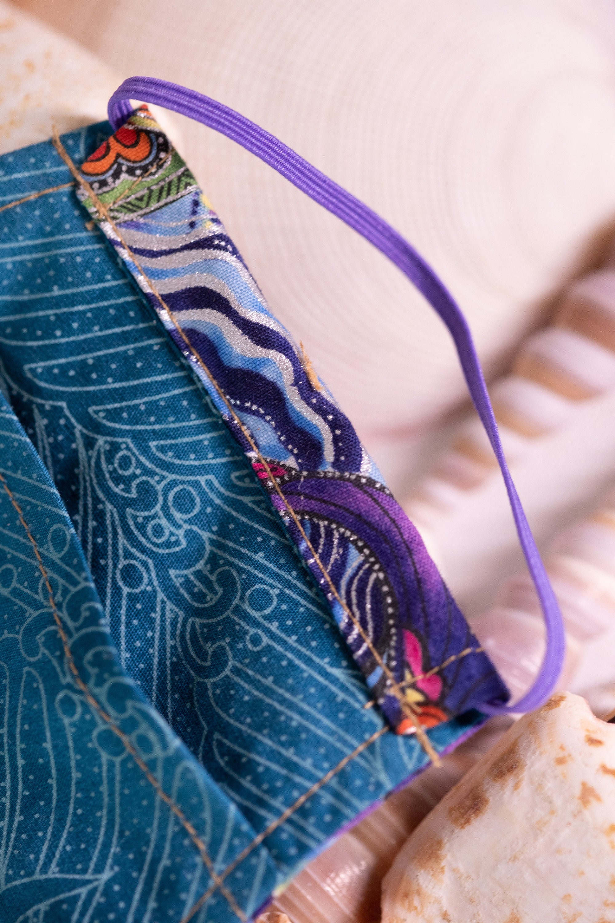 Magical Mermaid Sea Goddess Face Mask Laurel Burch Fabric | Etsy