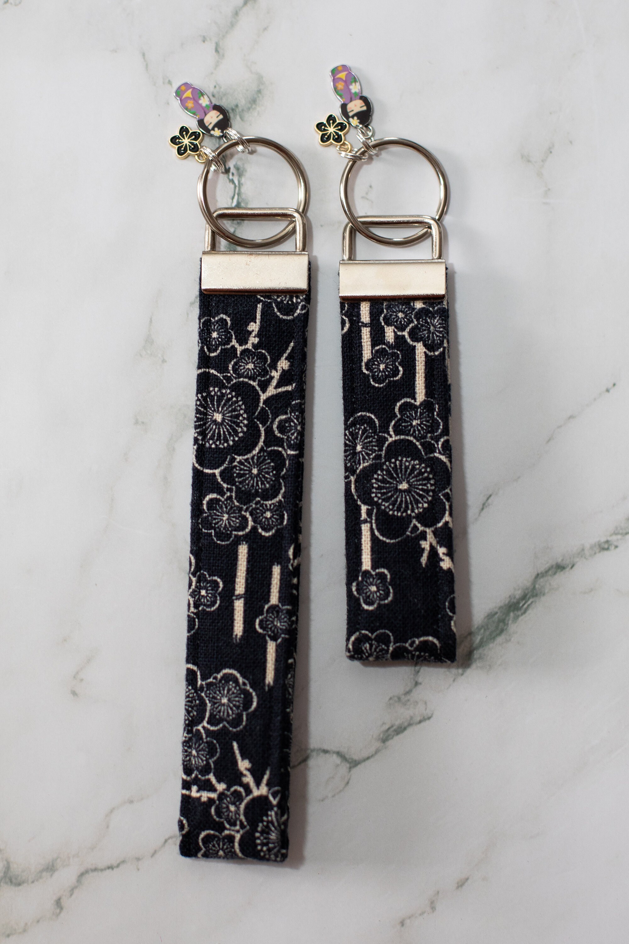 Asian Oriental Handmade Key Fob With Kawaii Charms (wristlet or Mini ...