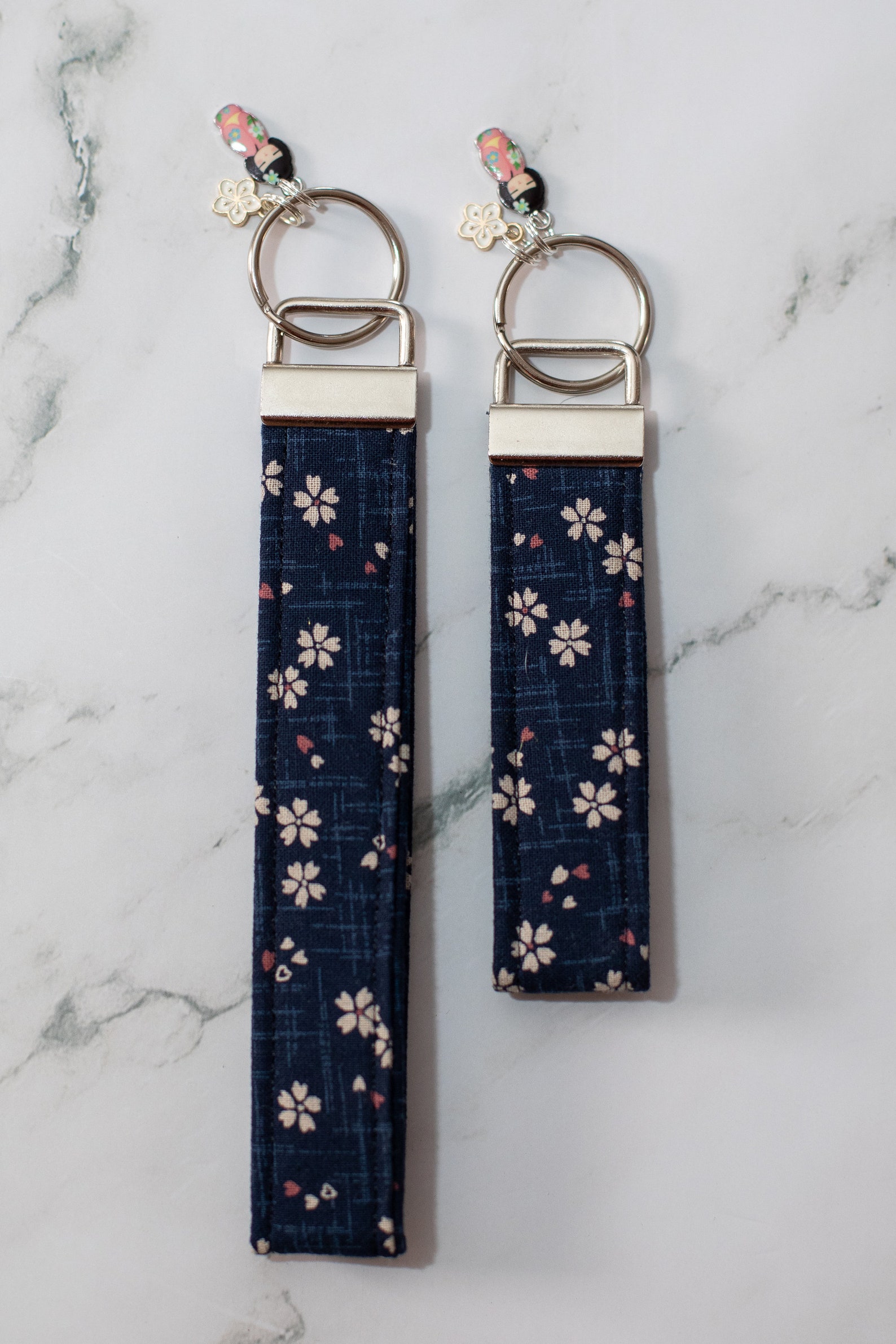Asian Oriental Handmade Key Fob With Kawaii Charms (wristlet or Mini ...