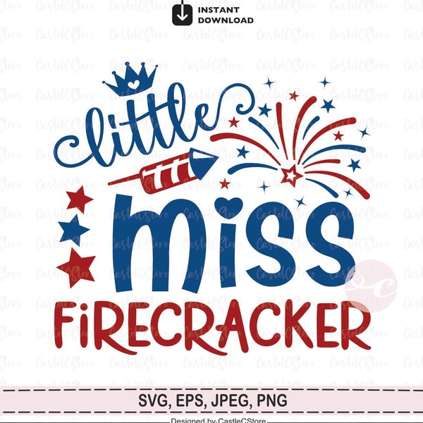 Little Miss Firecracker Png - Etsy