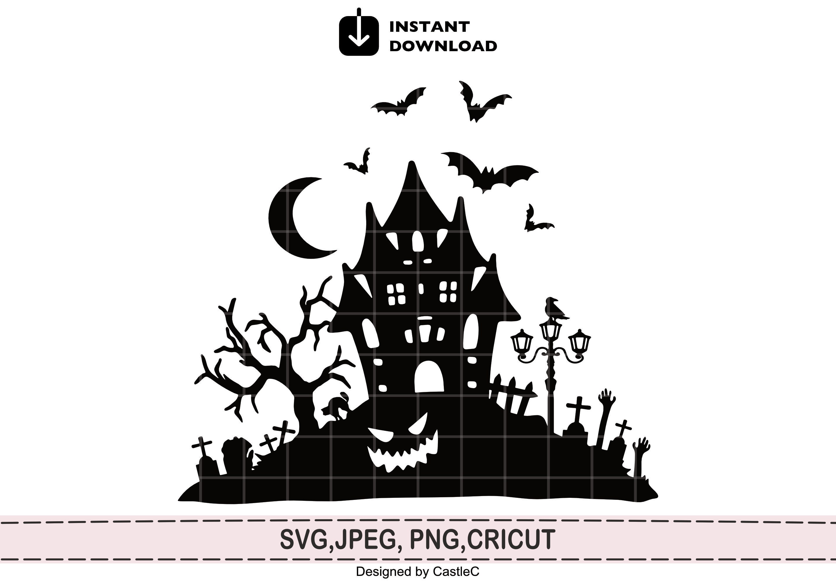 Halloween Castle Svg Haunted House svg Halloween png | Etsy España
