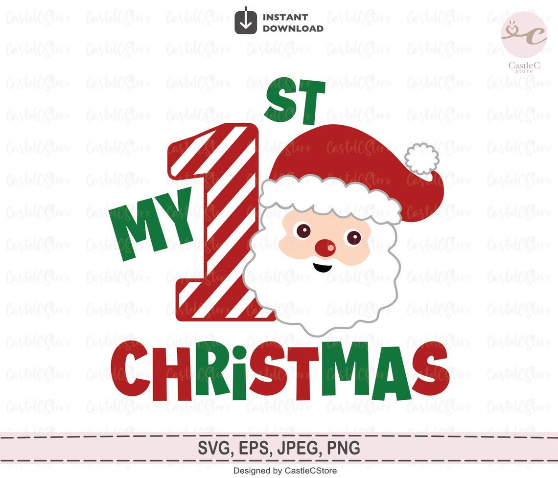 My 1st Christmas Svg, My First Christmas Svg, Baby First Christmas Svg ...