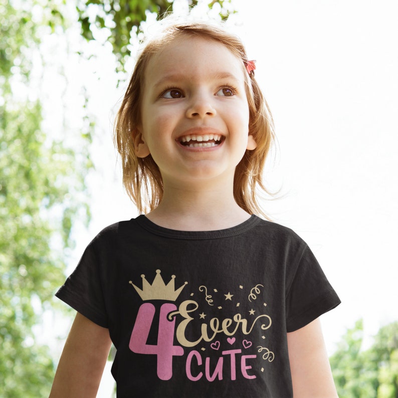 4th Birthday Svg Four Ever Cute Svg Png Fourth Birthday | Etsy