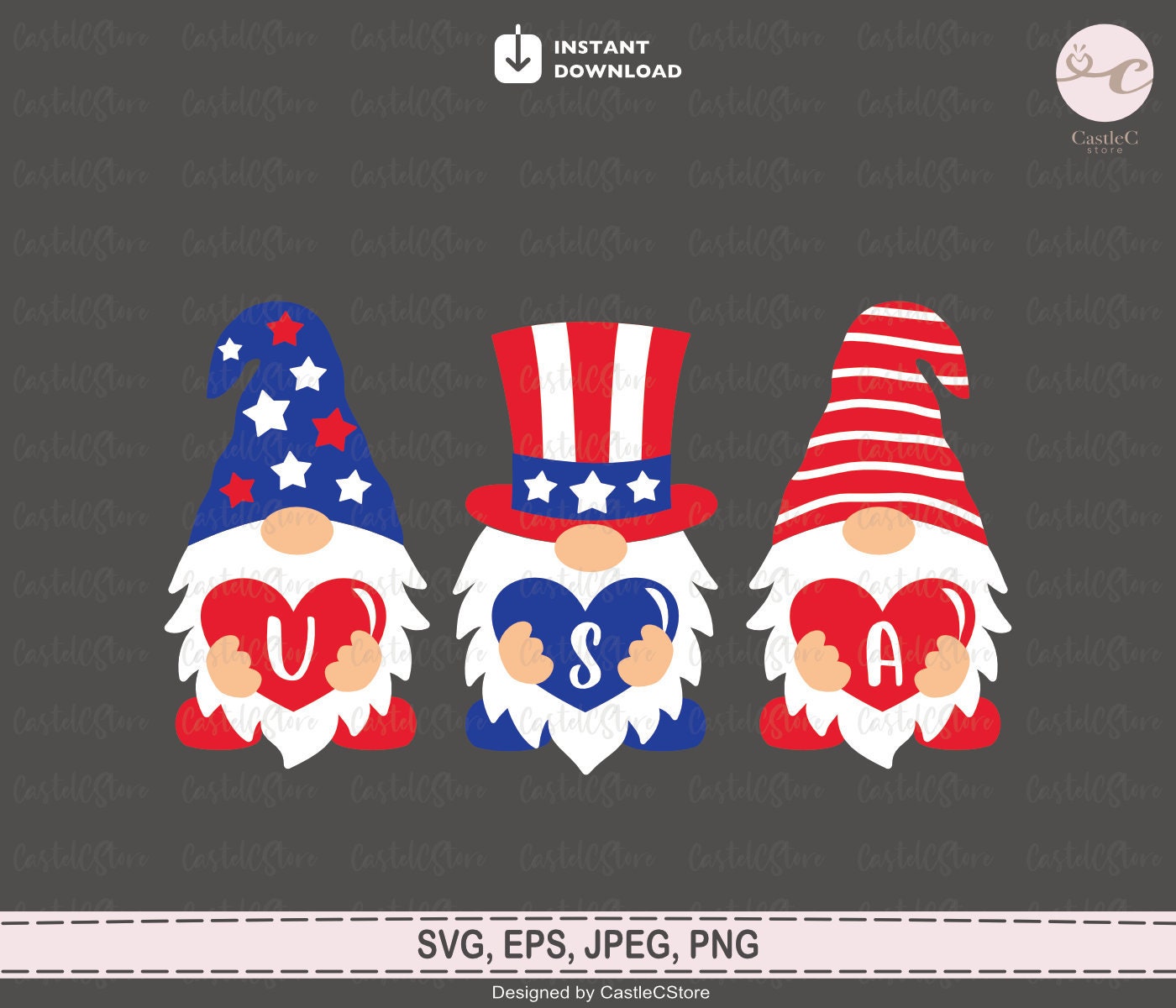 Patriotic Gnomes Svg 4th Of July Gnomes Svg Png Etsy