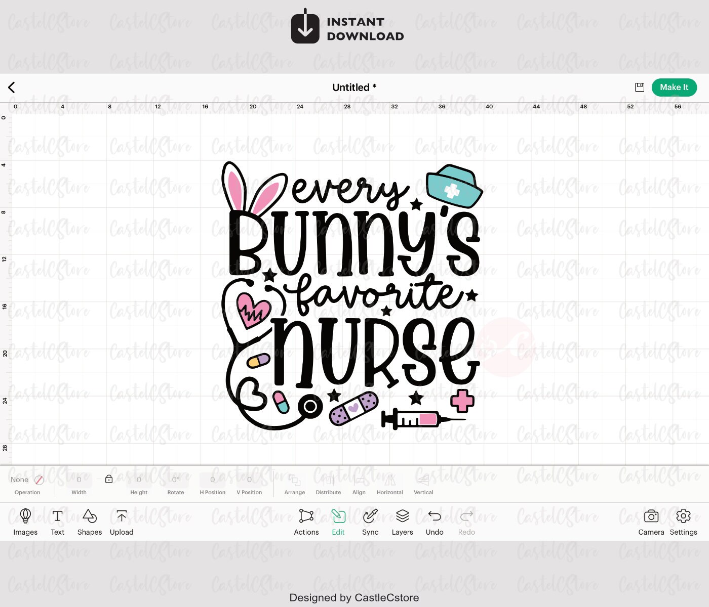 Every Bunny's Favorite Nurse Svg Easter Svg Easter Nurse | Etsy