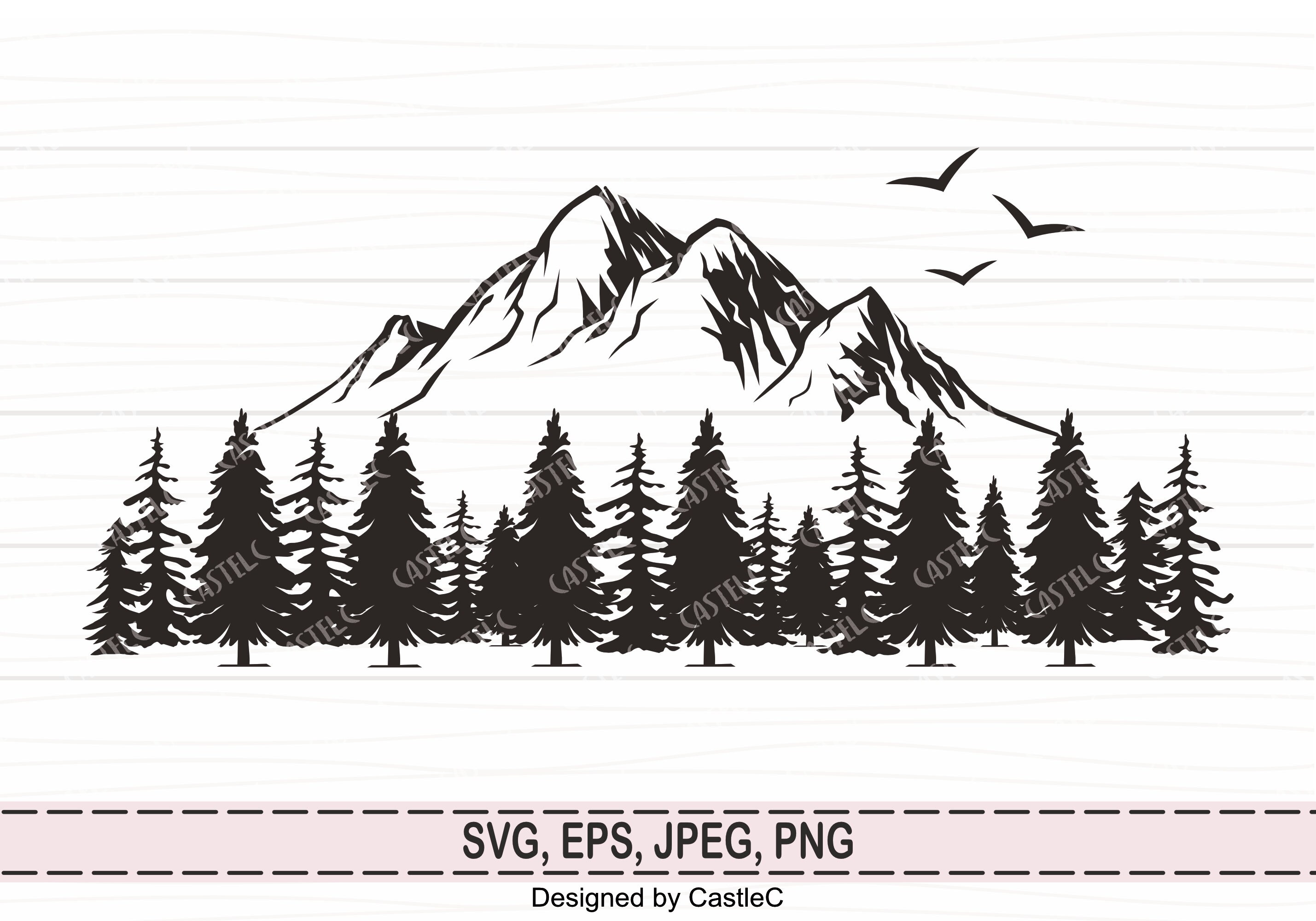 Mountain svg Mountain and Forest svg Camping Outdoors | Etsy