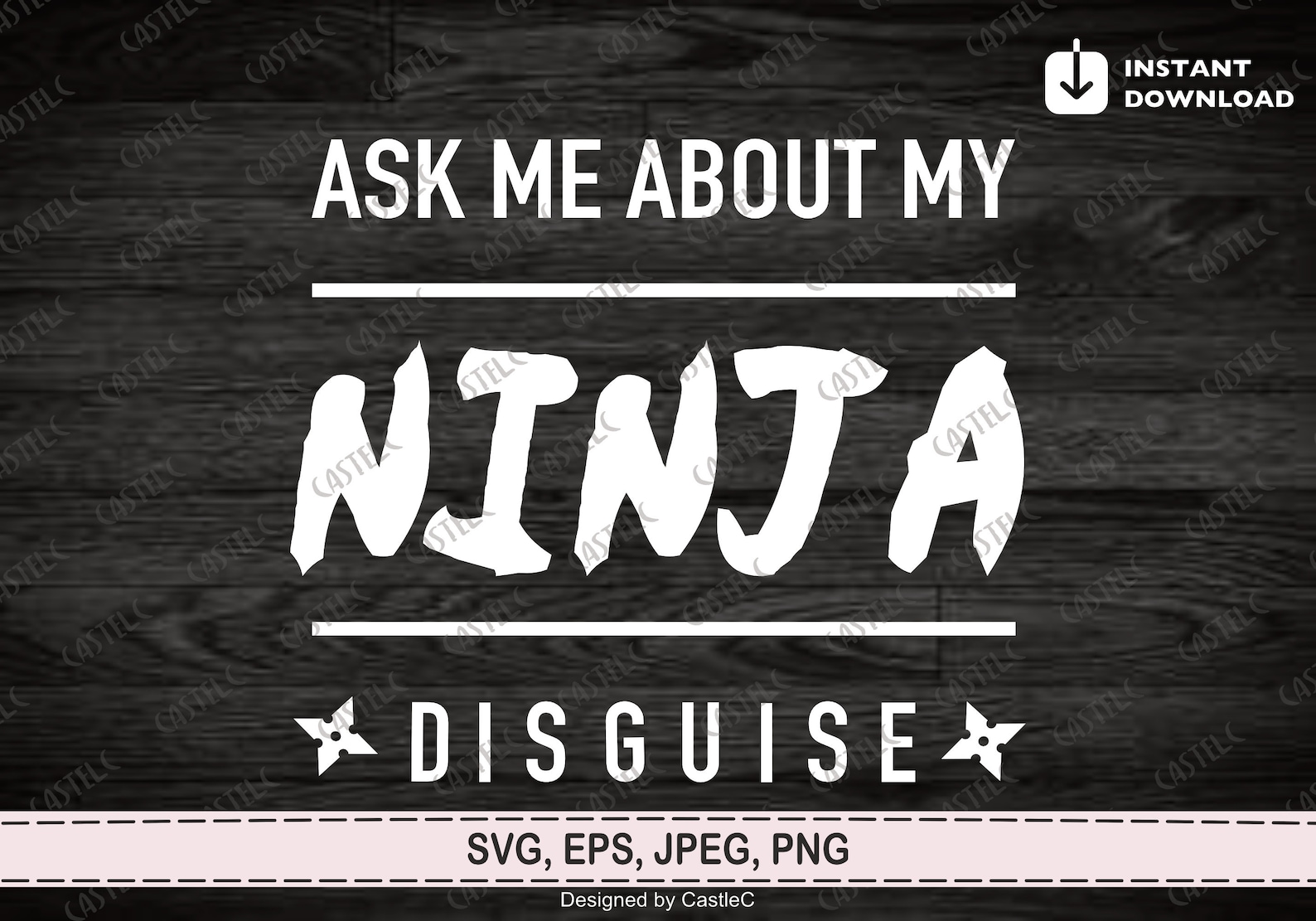 Ask Me About My Ninja Disguise Svg, Ninja Face Mask Svg, Ninja Birthday ...