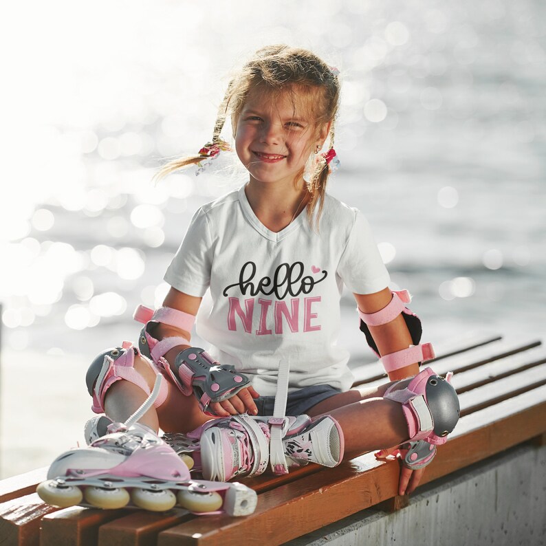 Hello Nine Svg, Birthday Girl Svg, Birthday Svg, 9 Birthday Girl Svg ...