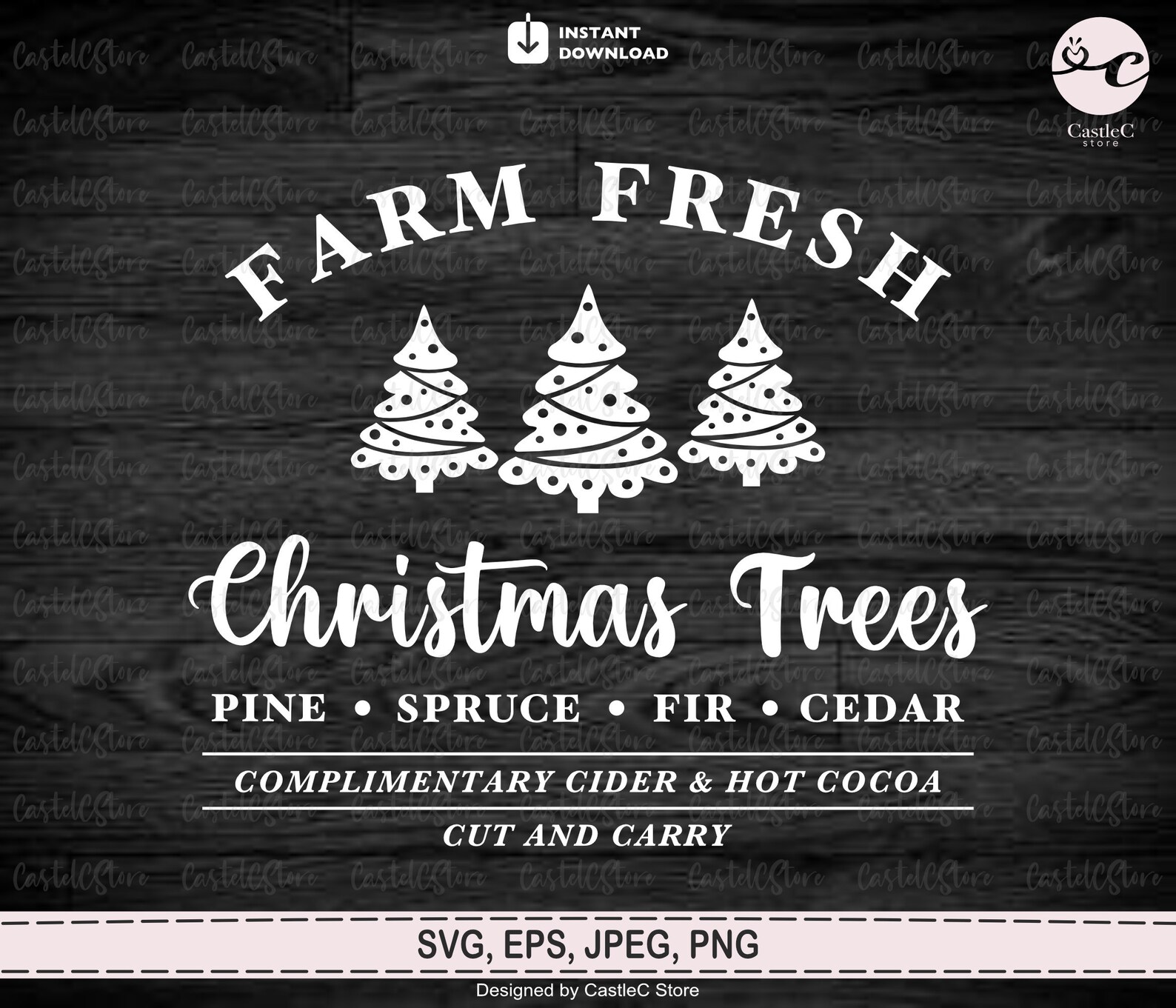 Farm Fresh Christmas Trees Svg Christmas Tree Farm Svg | Etsy