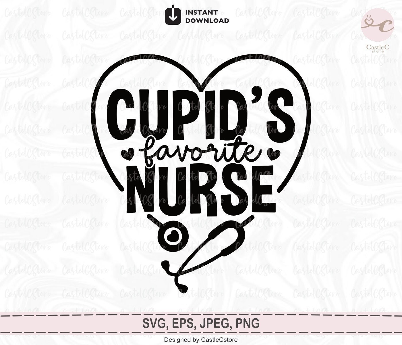 Cupid's Favorite Nurse Svg Cupids Svgvalentines Day Svg - Etsy