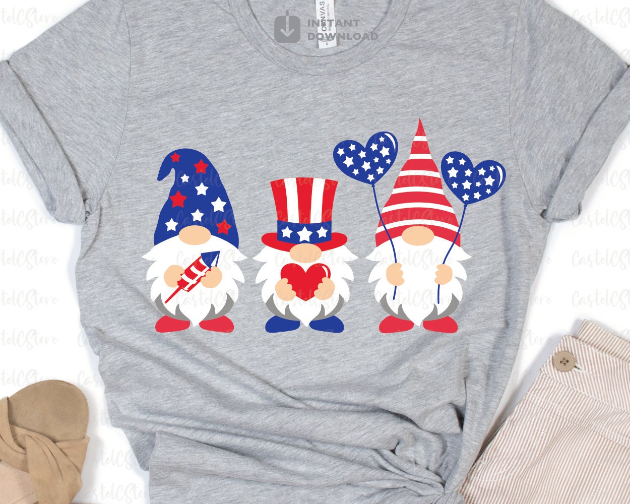 4th of July Gnomes Svg Patriotic Gnomes Independence Day American USA ...