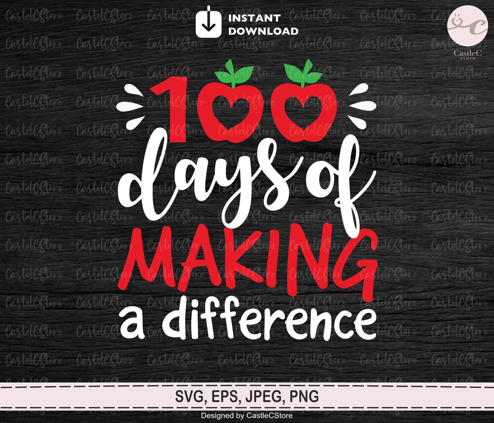 100 Days of Making a Difference Svg100 Days of School Svg - Etsy