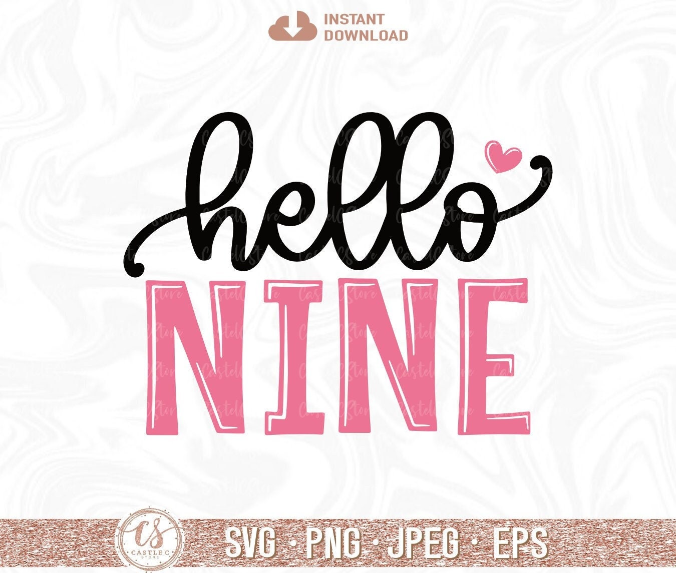 Hello Nine Svg Birthday Girl Svg Birthday Svg 9 Birthday - Etsy
